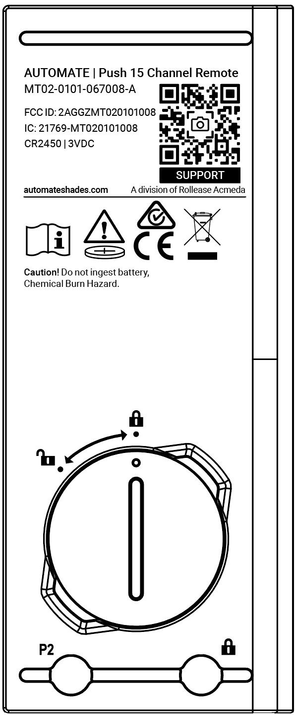 PRODUCT CHANGE | PUSH 15 CHANNEL REMOTE - Automate US